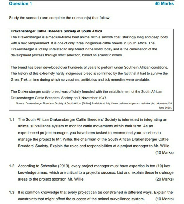 Question 1 40 Marks Study the scenario and complete | Chegg.com