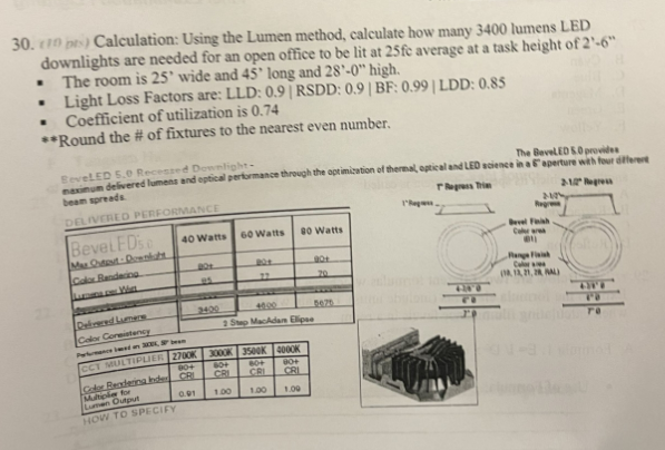 Solved tro pt:) ﻿Calculation: Using the Lumen method, | Chegg.com