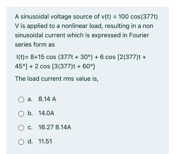 Solved For the circuit below the voltage balance equation | Chegg.com