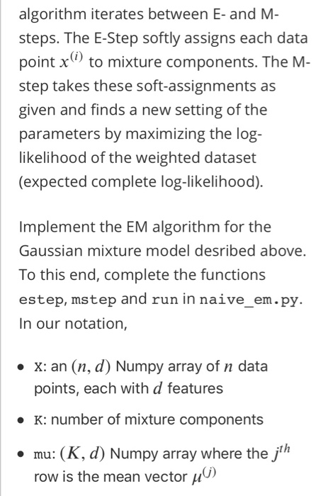 Solved 3. Expectation-maximization algorithm Bookmark this | Chegg.com