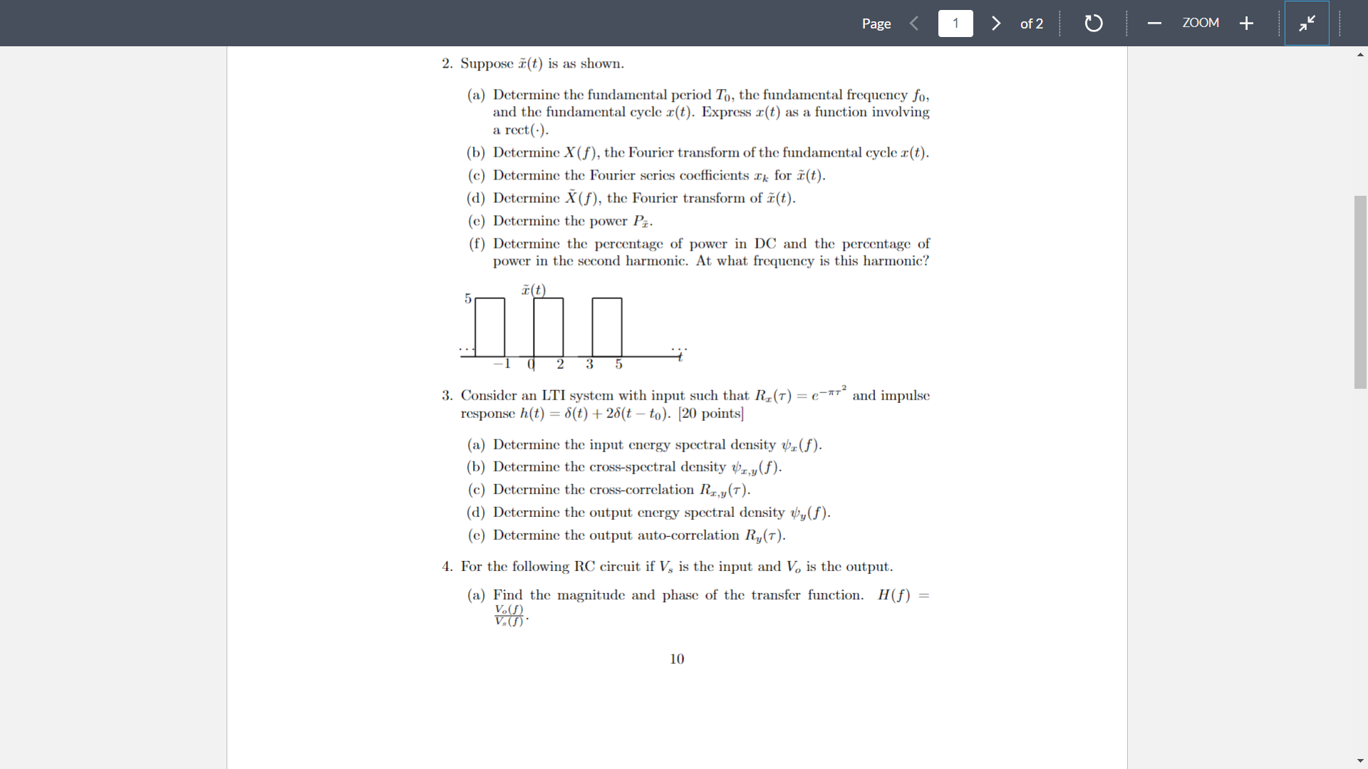 Solved Suppose tilde(x)(t) ﻿is as shown.(a) ﻿Determine the | Chegg.com