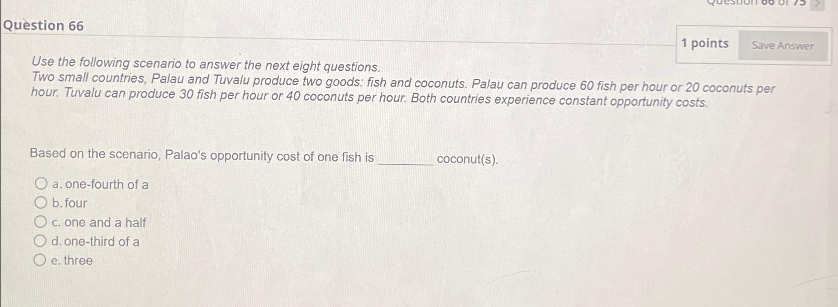 Solved Question 661 ﻿pointsUse the following scenario to | Chegg.com