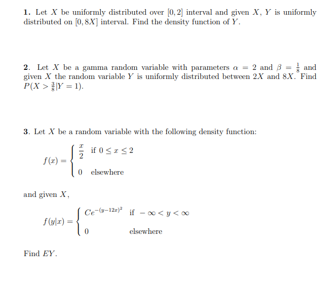 Solved Let x ﻿be uniformly distributed over 0,2 ﻿interval | Chegg.com