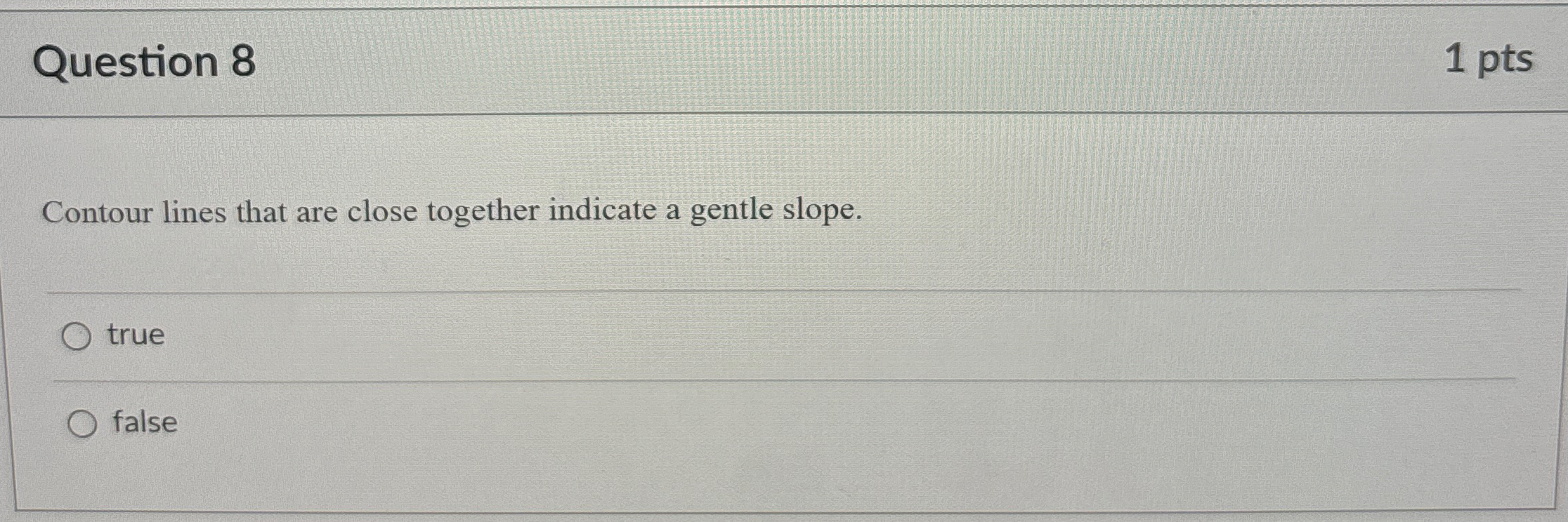 Solved Question 81 ﻿ptsContour lines that are close together | Chegg.com