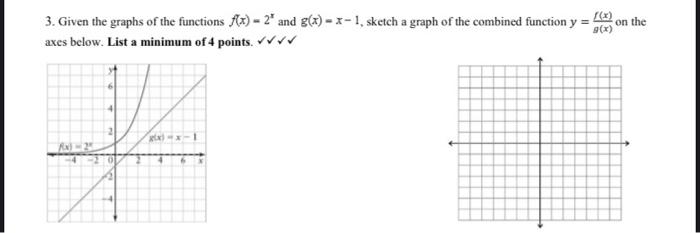 Solved 3. Given the graphs of the functions f(x)=2x and | Chegg.com