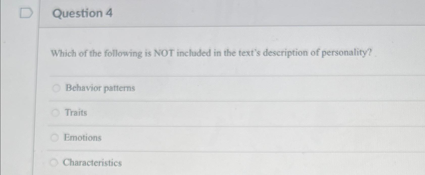Solved Question 4Which of the following is NOT included in | Chegg.com