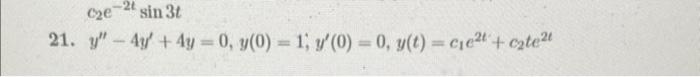 Solved Initial Value Problems. Use direct substitution to | Chegg.com