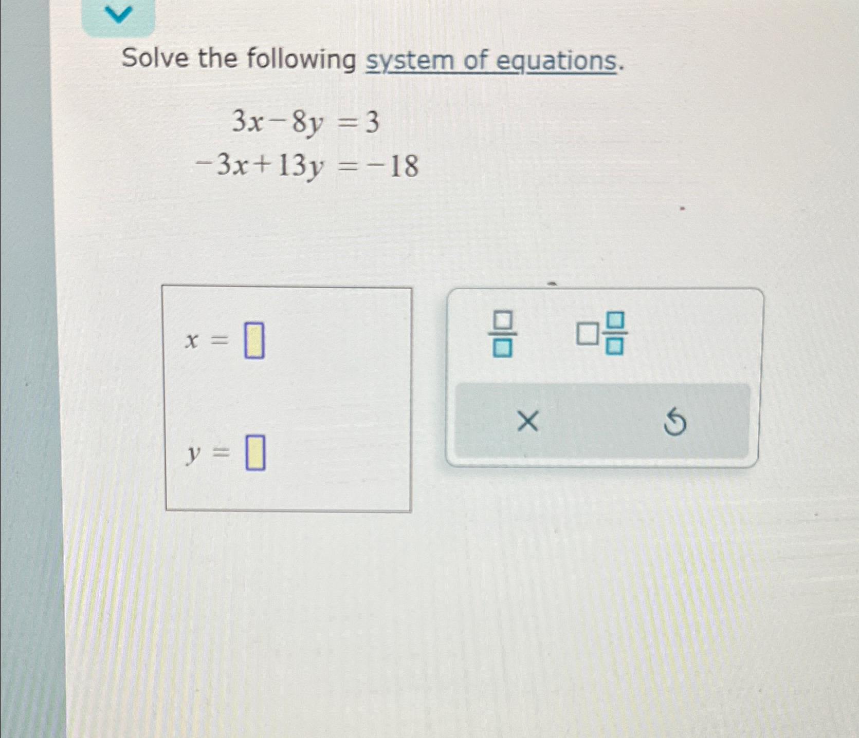 Solved Solve the following system of | Chegg.com