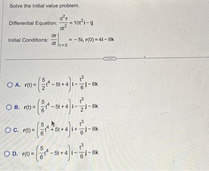 Solved Solve the initial value problem. Differential | Chegg.com