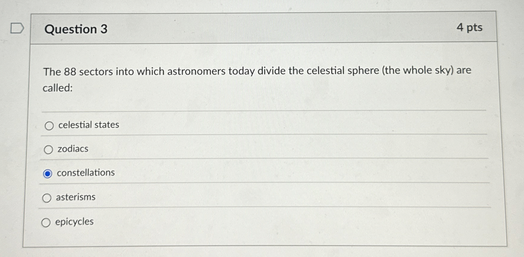 Solved Question 34 ﻿ptsThe 88 ﻿sectors into which | Chegg.com