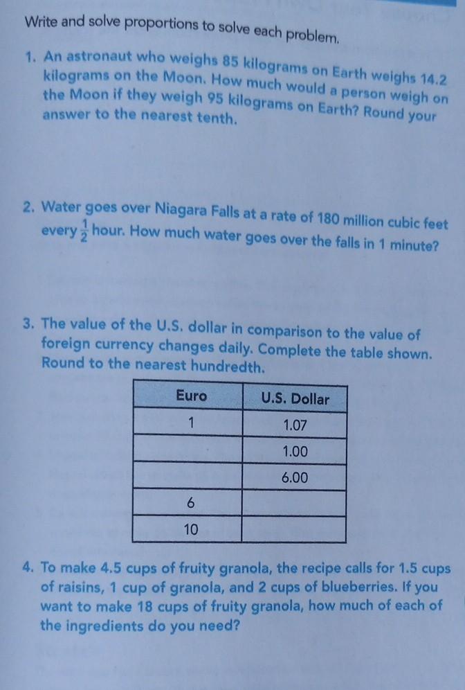 Solved Write and solve proportions to solve each problem. 1. | Chegg.com Solved Write and solve proportions to solve each problem. 1. | Chegg.com