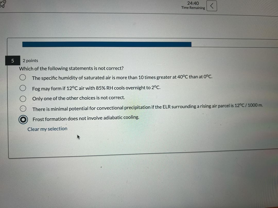 Solved 52 ﻿pointsWhich of the following statements is not | Chegg.com