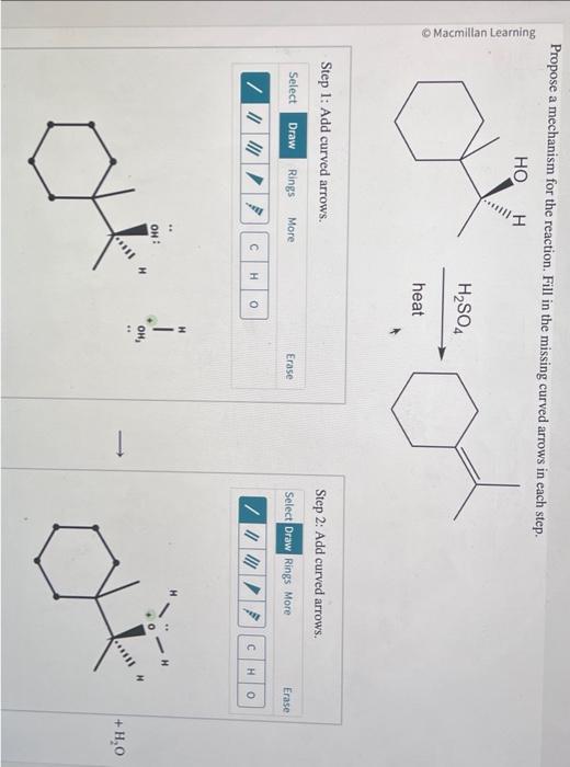Solved Propose a mechanism for the reaction. Fill in the | Chegg.com