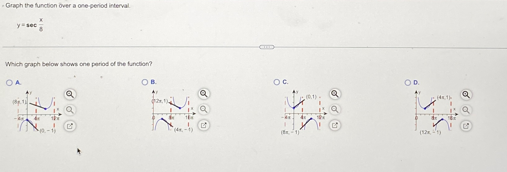 Solved Graph the function ôver a one-period | Chegg.com