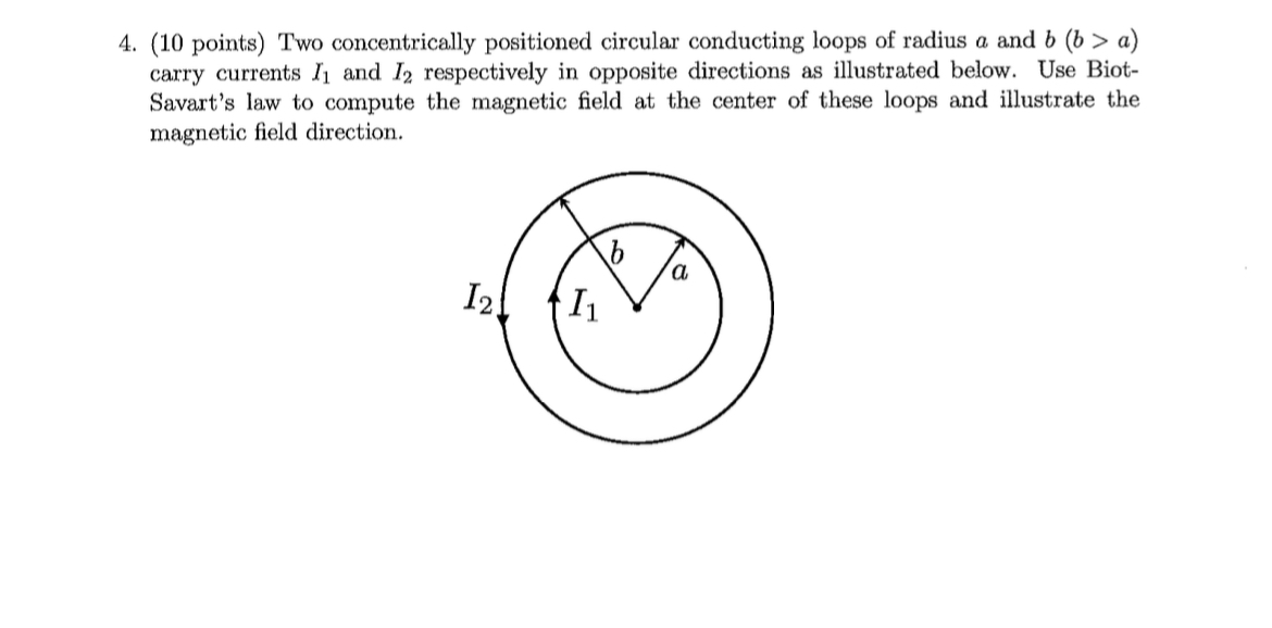 Solved (10 ﻿points) ﻿Two concentrically positioned circular | Chegg.com