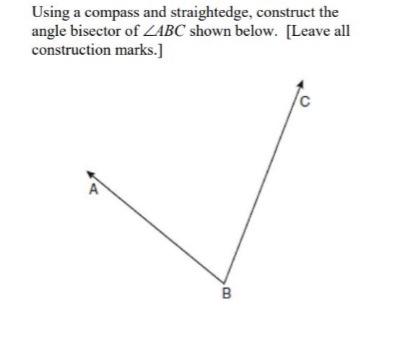 Solved Using a compass and straightedge, construct the angle | Chegg.com