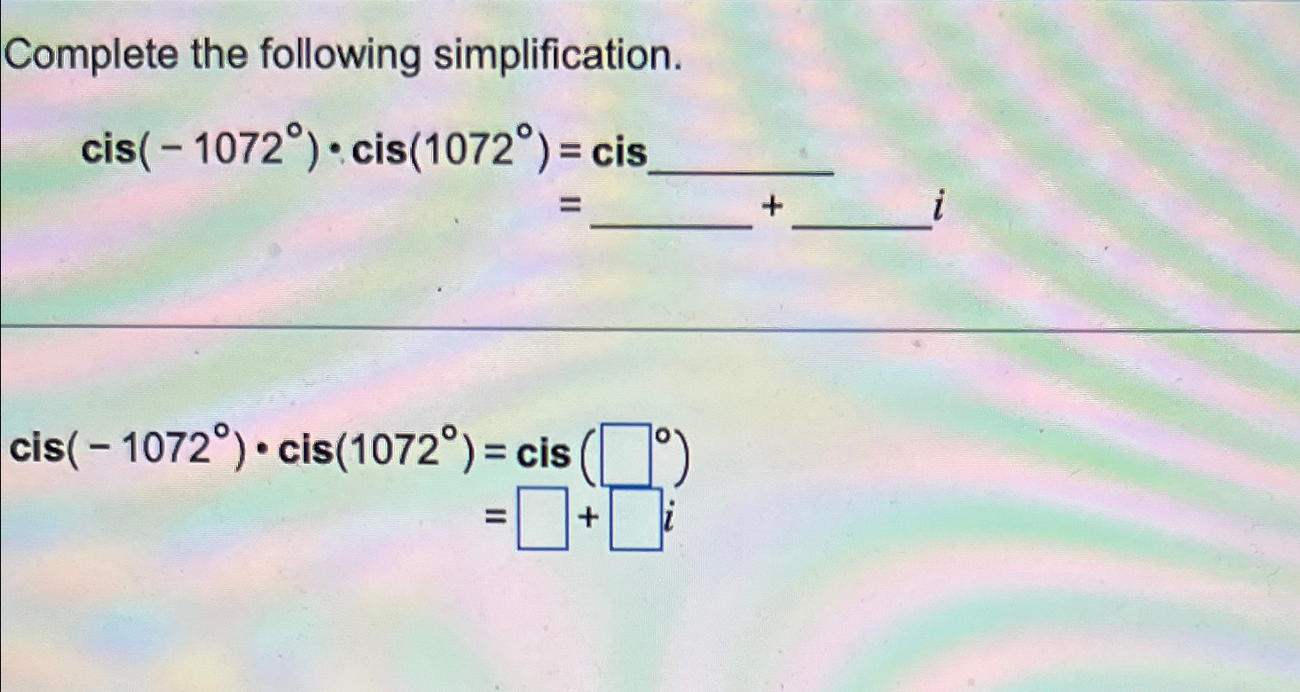 Solved Complete the following | Chegg.com