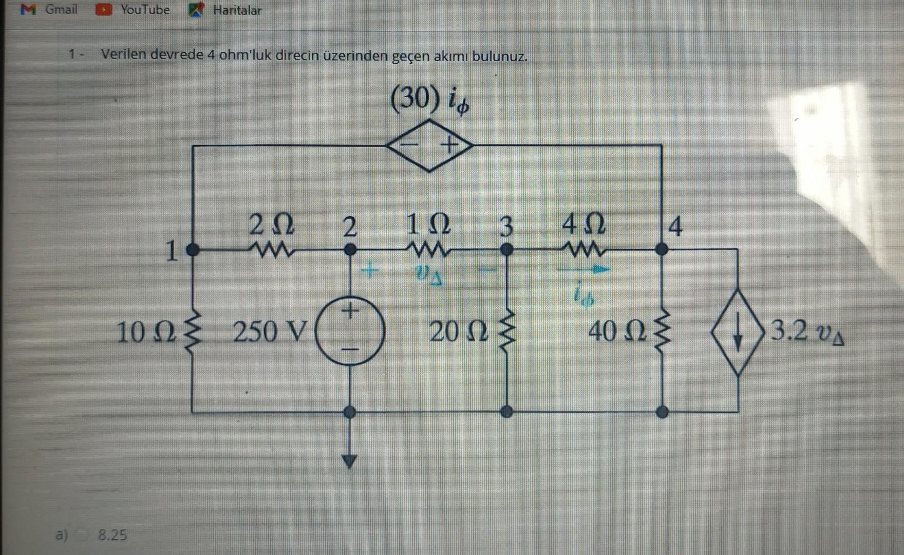 Find the power dissipated over the 5 ohm resistor in | Chegg.com