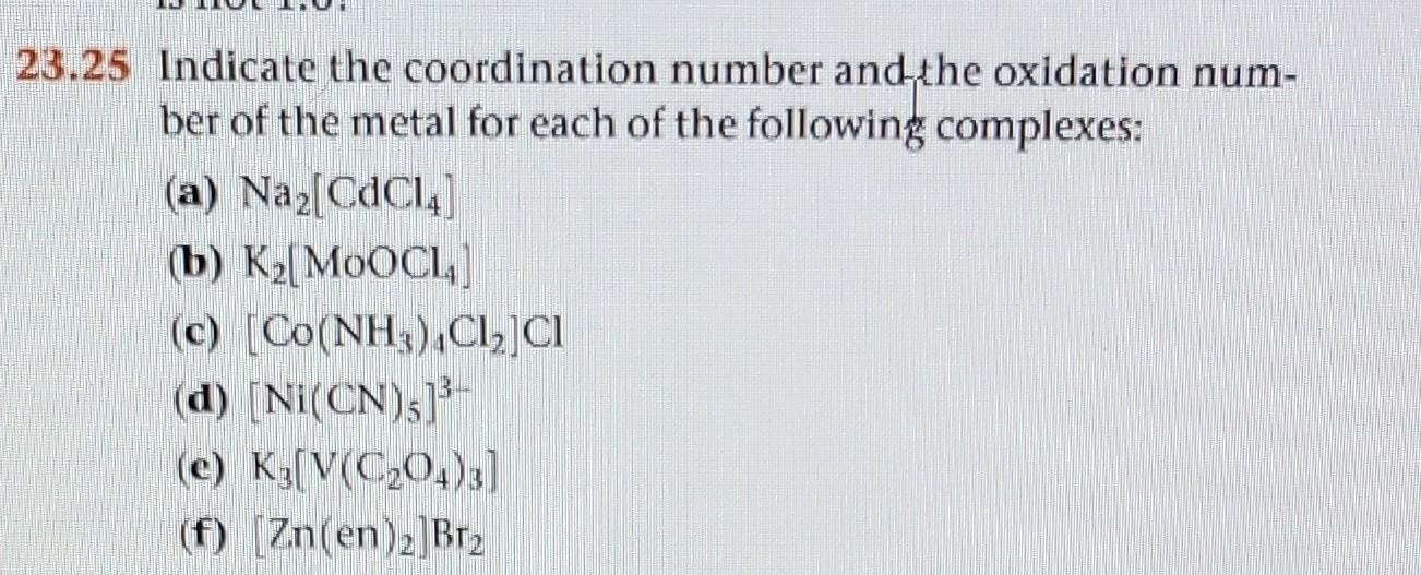 Solved I need help indicating the coordination number and | Chegg.com