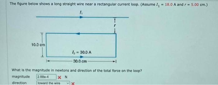Solved The figure below shows a long straight wire near a | Chegg.com