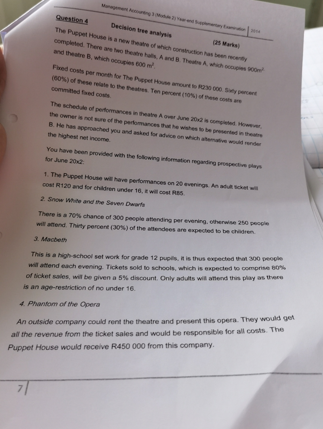 Solved Question 4Management Accounting 3 (Module 2) | Chegg.com