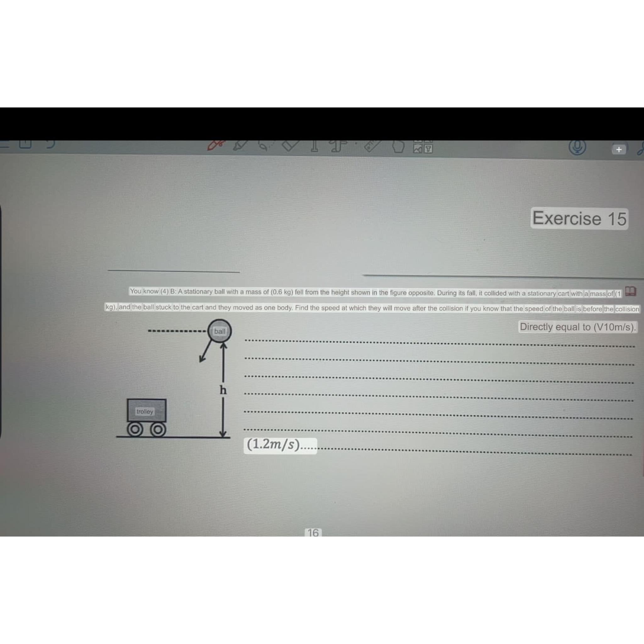 Solved Exercise 15You know (4) ﻿B: A stationary ball with a | Chegg.com