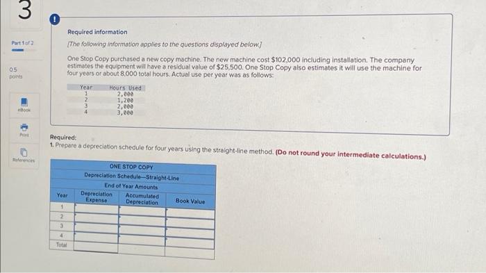 Solved 3 Part 1 of 2 0.5 points eBook Print References ! | Chegg.com