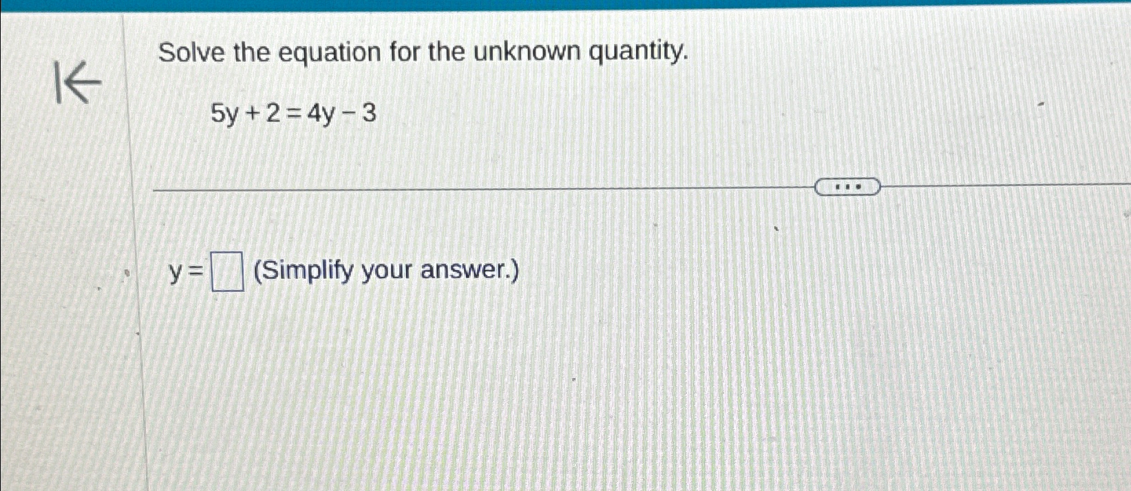 Solved Solve the equation for the unknown | Chegg.com