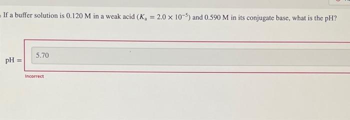 Solved If a buffer solution is 0.120M in a weak acid | Chegg.com