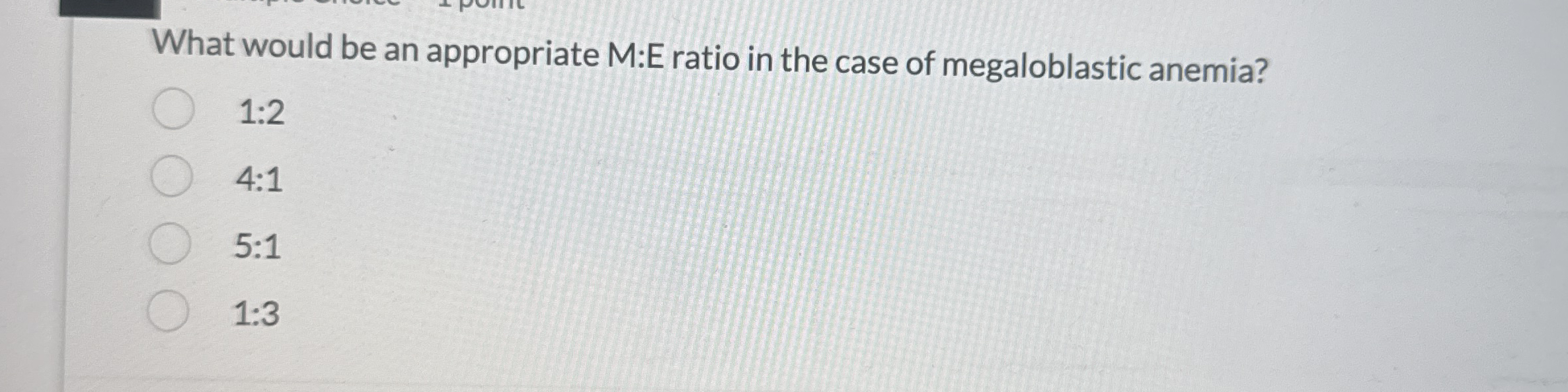 Solved What would be an appropriate M:E ﻿ratio in the case | Chegg.com