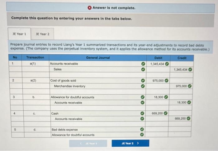 Solved Liang Company began operations in Year 1. During its | Chegg.com