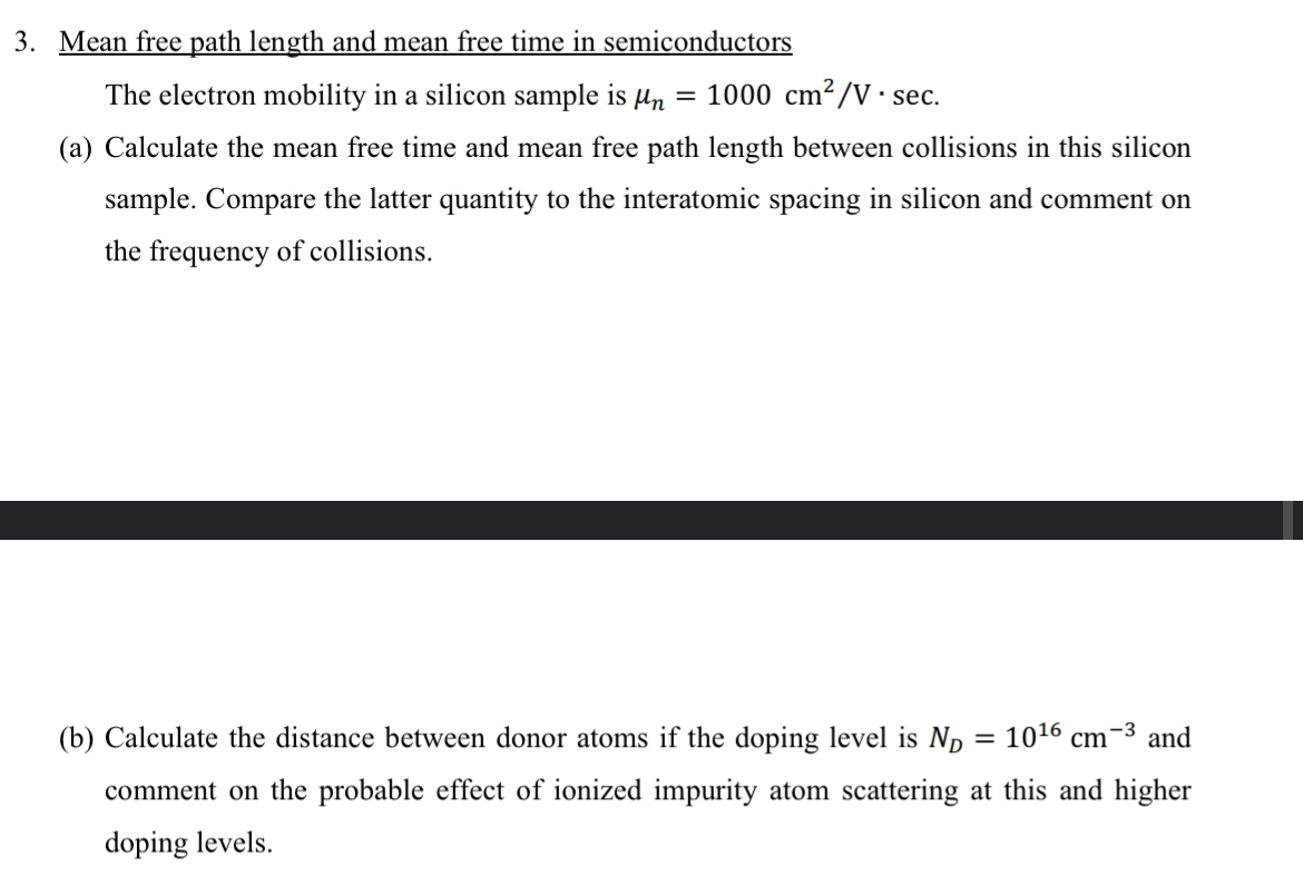 Solved Mean free path length and mean free time in | Chegg.com