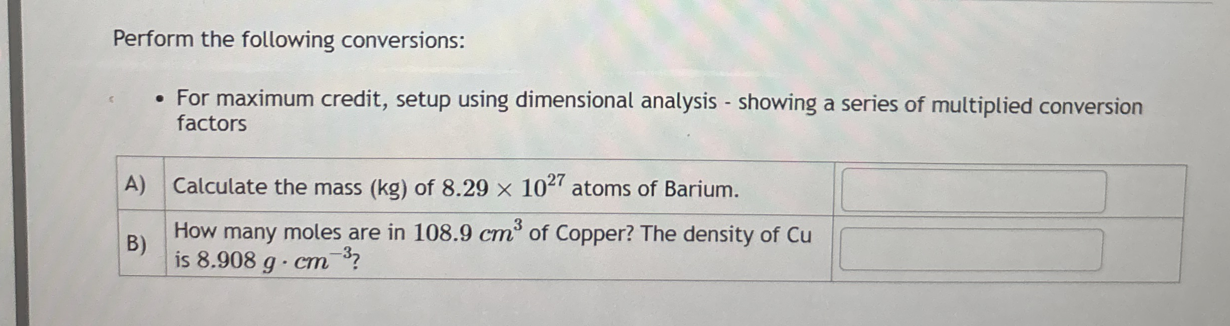 Solved Perform the following conversions:For maximum credit, | Chegg.com