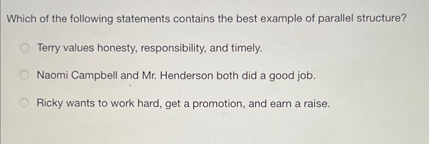 Solved Which of the following statements contains the best | Chegg.com