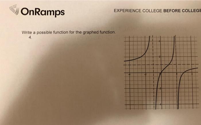 Solved OnRamps EXPERIENCE COLLEGE BEFORE COLLEGE Write a | Chegg.com Solved OnRamps EXPERIENCE COLLEGE BEFORE COLLEGE Write a | Chegg.com