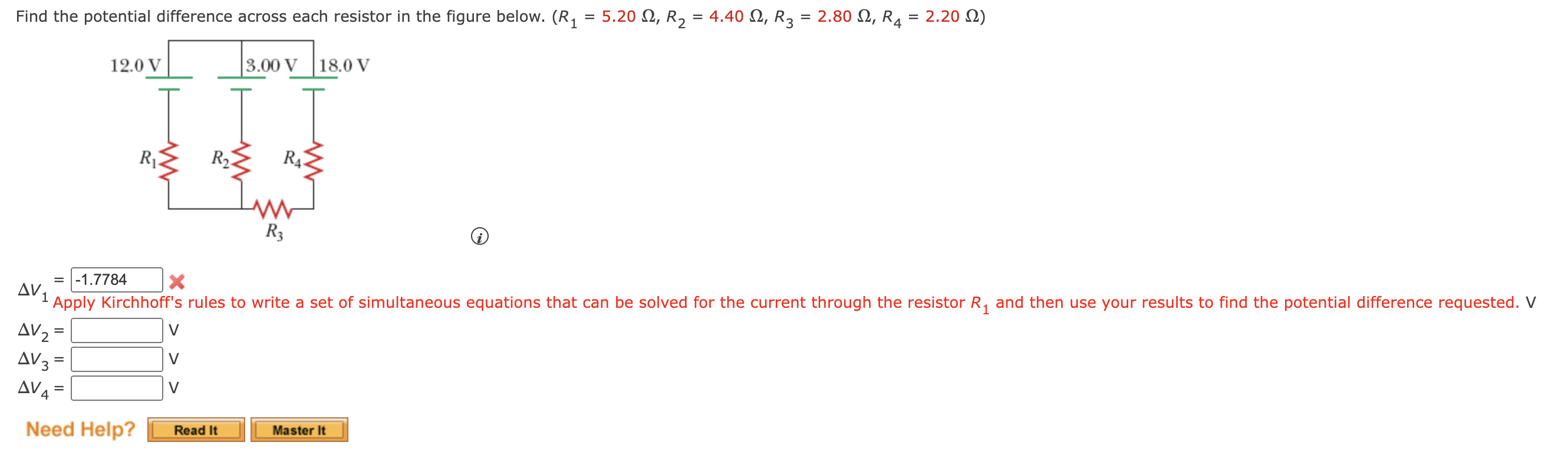 Solved Find the potential difference across each resistor in | Chegg.com
