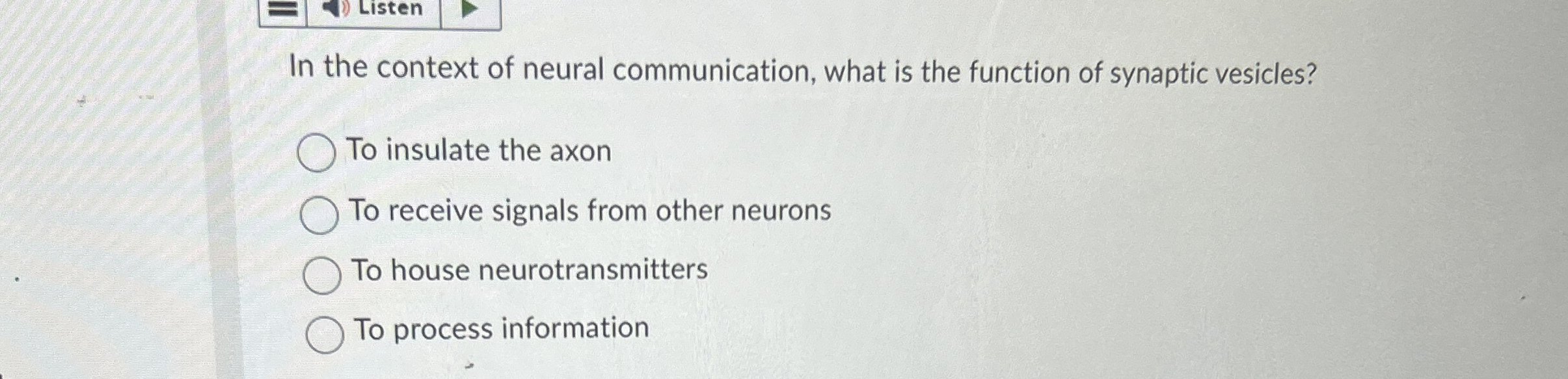 Solved In the context of neural communication, what is the | Chegg.com