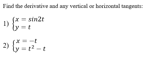 Solved Find the derivative and any vertical or horizontal | Chegg.com