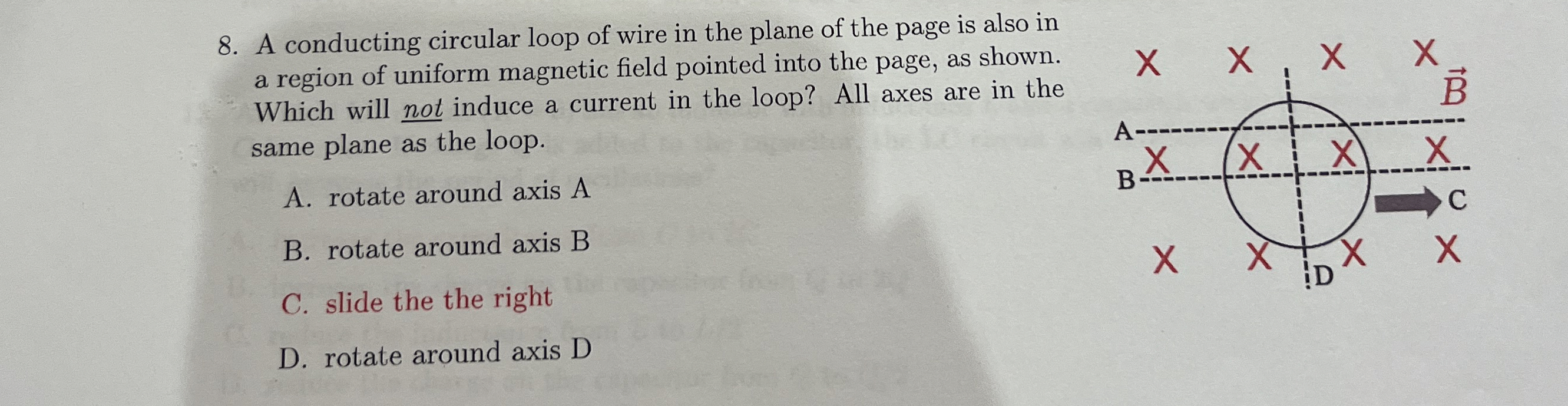 Solved A conducting circular loop of wire in the plane of | Chegg.com