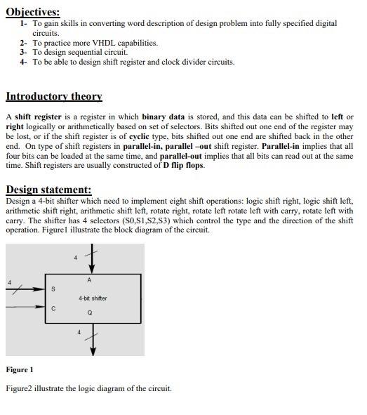 Objectives: 1- To gain skills in converting word | Chegg.com