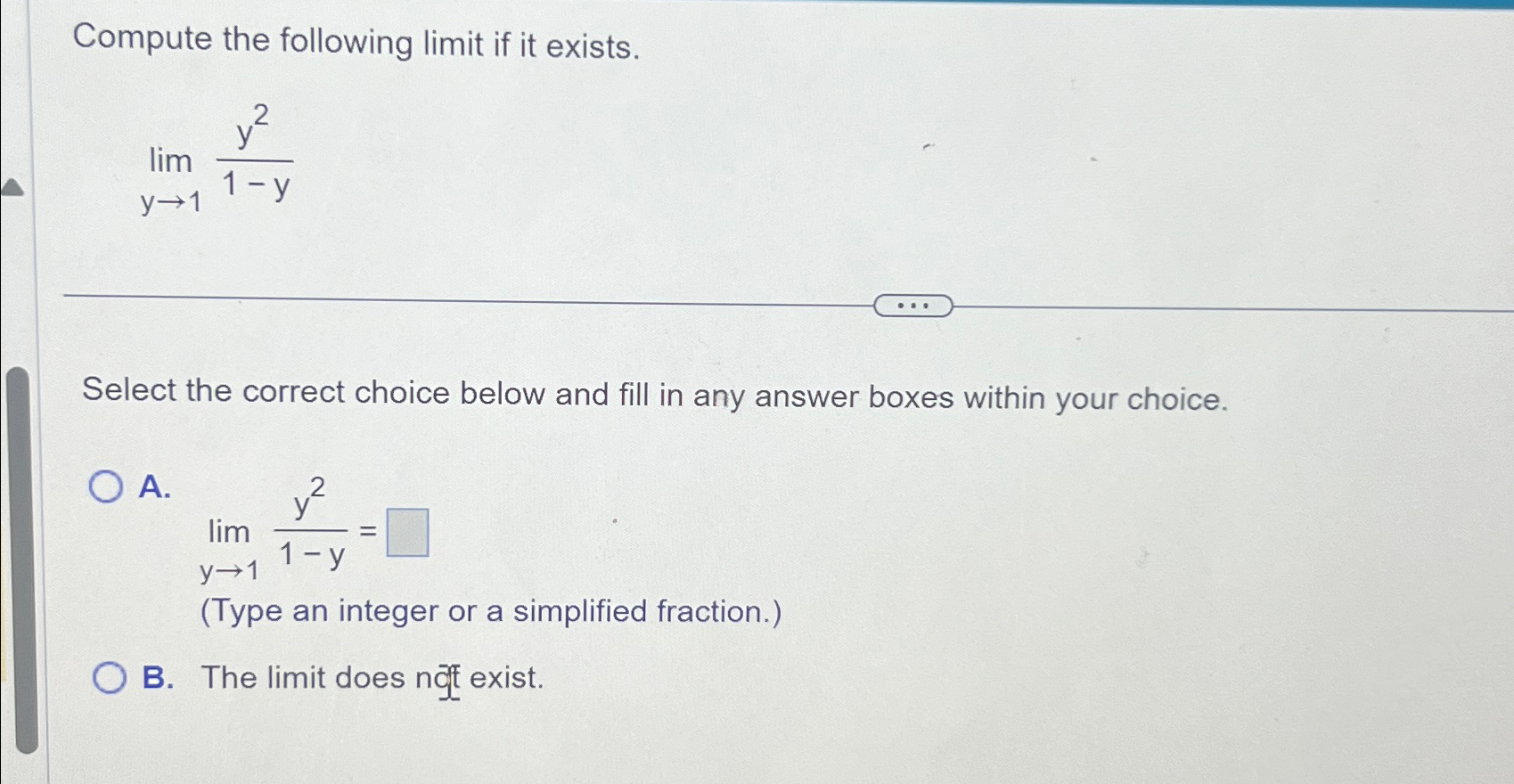 Solved Compute the following limit if it | Chegg.com