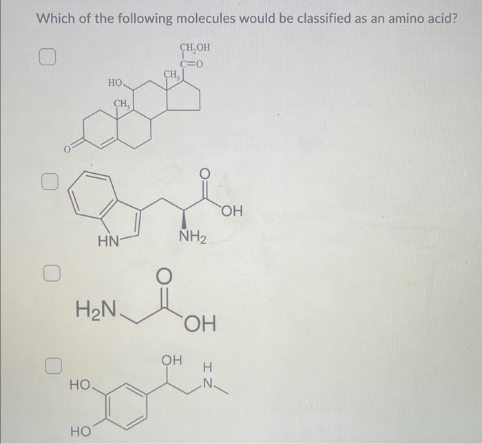 Solved which of the following molecules would be classified | Chegg.com