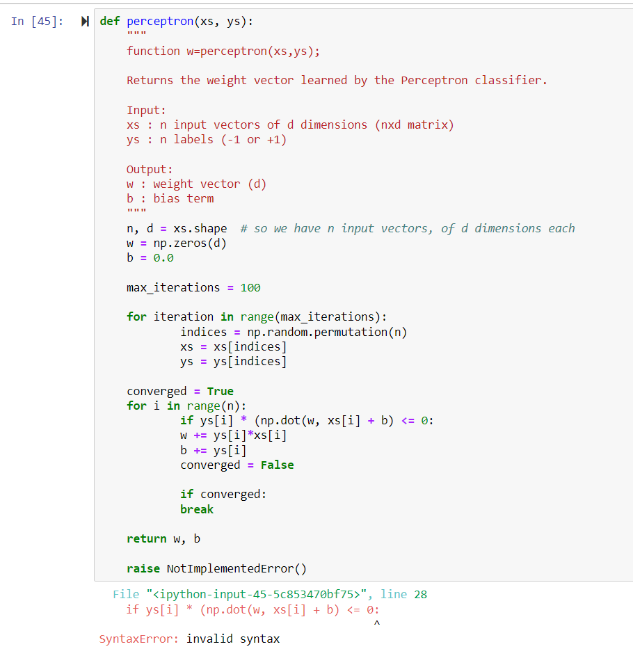 Solved I keep getting a syntax error here. Every time I | Chegg.com