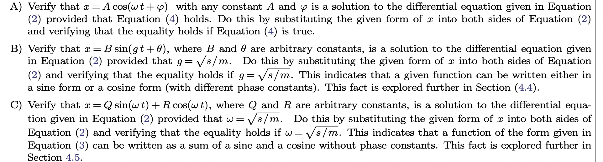 Solved Fnet x=-sx=max-sx=md2xdt2d2xdt2=-smxThis is a second | Chegg.com