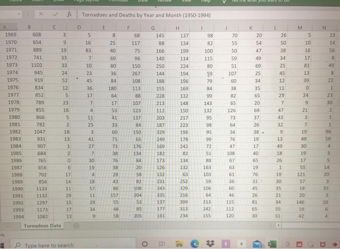 Solved Upload Tornado date and make a correlation table | Chegg.com