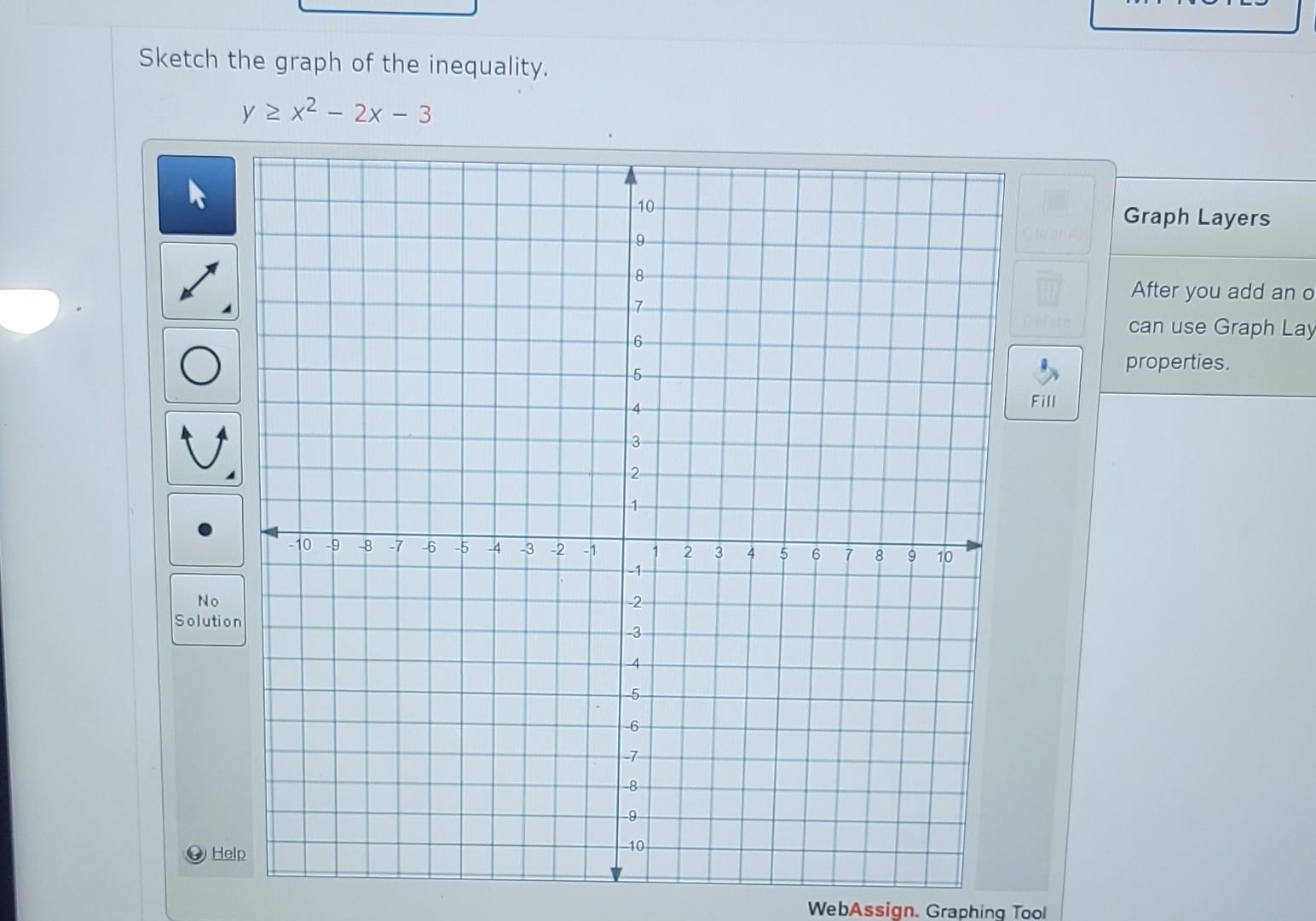 Solved Sketch the graph of the inequality. y≥x2−2x−3 Graph | Chegg.com
