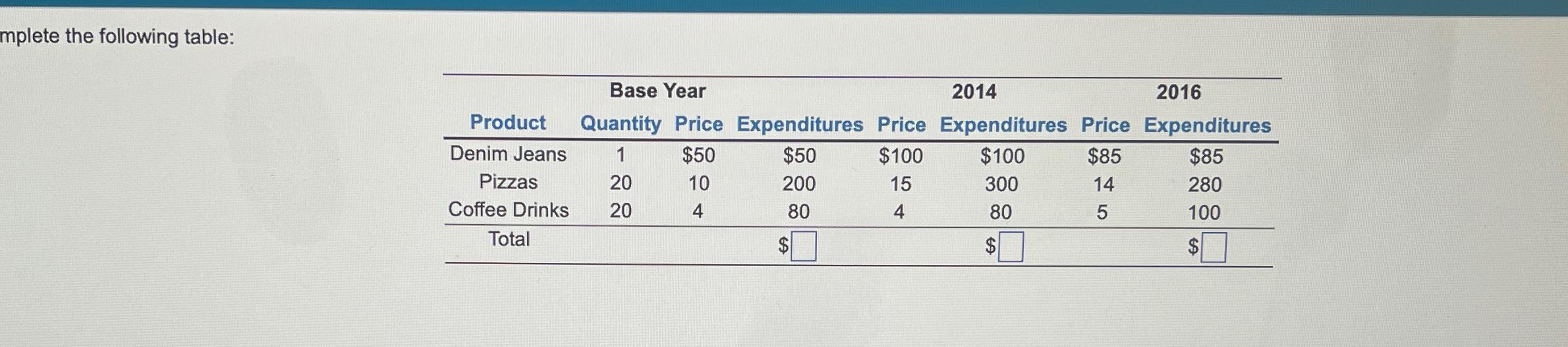 Solved mplete the following table:\table[[,Base | Chegg.com