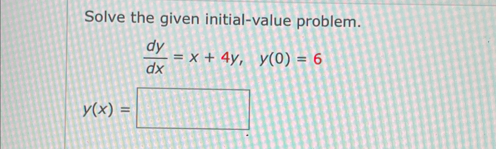 Solved Solve the given initial-value | Chegg.com