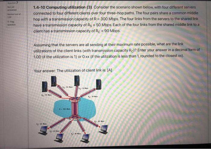 Solved D6 Not yet 100 Fy 1.4-2 Computing Packet Transmission | Chegg.com