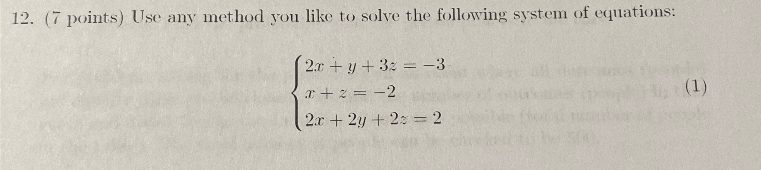 Solved ( 7 ﻿points) ﻿Use any method you like to solve the | Chegg.com